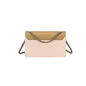 DAVID JONES New Season Party Chain Shoulder Crossbody Small Bag (Vert/Creamy White)