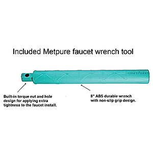 Metpure Water Filtration Faucet Reverse Osmosis Non Air Gap Drinking Water Filtration System Water Dispenser Spout (Venetian Bronze) Vase Style with Drinking Water Faucet Wrench RO-FW148