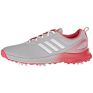 adidas Women's Response Bounce Golf Shoe, grey two ftwr white/real coral s, 8.5 Medium US