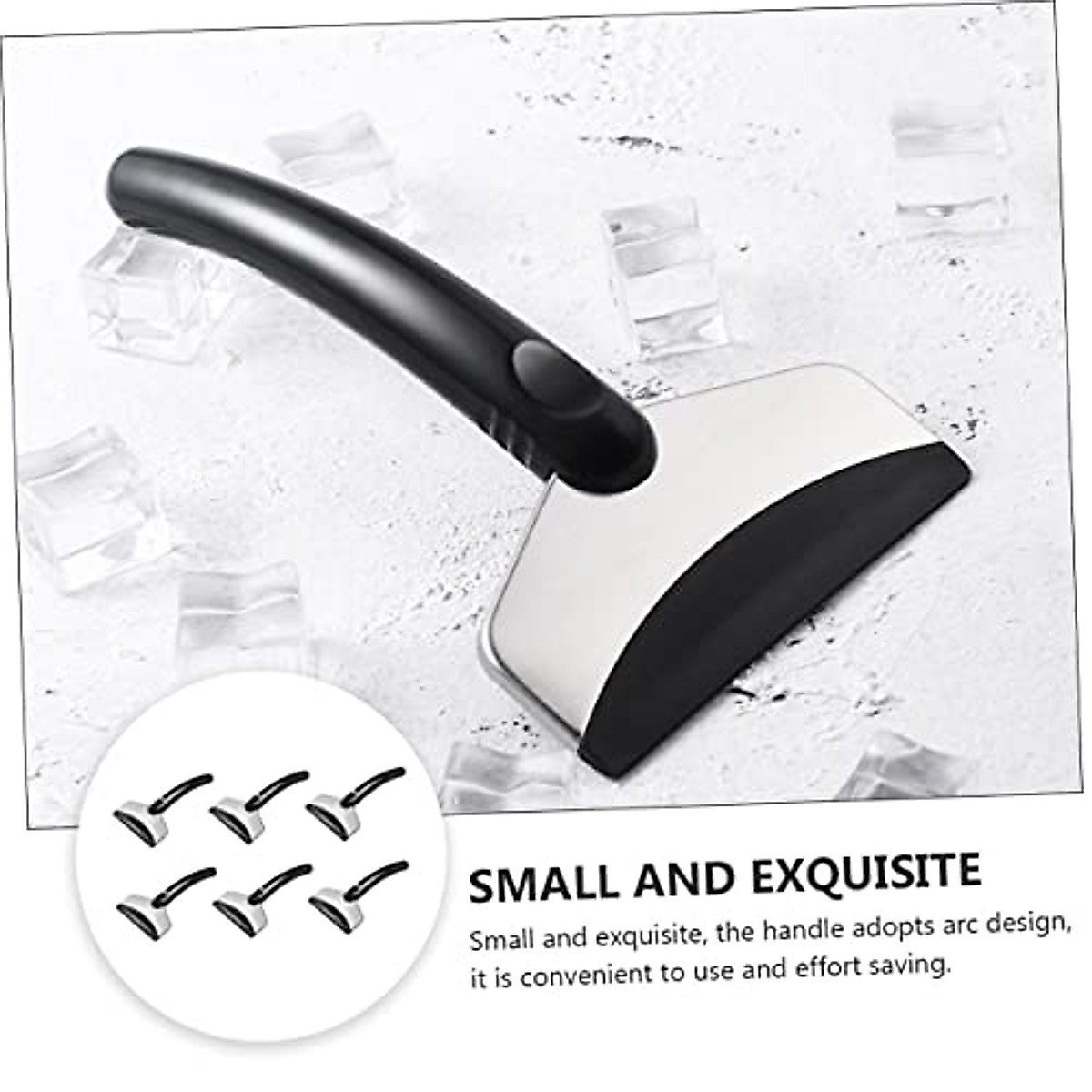 Yardwe 18 PCS Stainless Steel Snow Shovel Stainless Spatula Stainless Steel Scraper car Window Squeegee Snow Brush for car Auto Windshield Snowbrush car ice Scraper Frost Removal Shovel