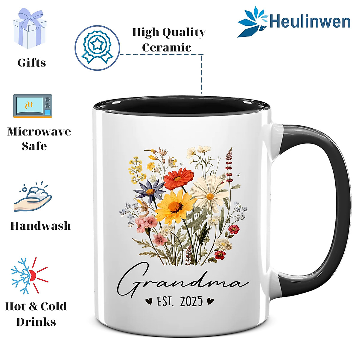 First Time Grandma Est 2025 Gifts, You're Going To Be Grandma, Mom Promoted To Grandma Mug, 1st Time Grandmother Gift, Soon To Be Grandma Gifts, New Grandma Gifts, Baby Announcement Gifts For Grandma