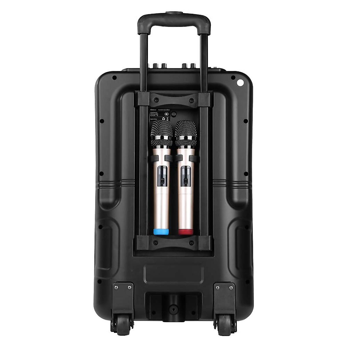 Shinco WiFi Karaoke Machine with 2 Wireless Mics, 15'' Touch Screen, Bluetooth, Lyrics Display (Black)