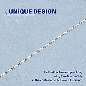 Briout Bar Spoon Cocktail Mixing Stirrers for Drink, Stainless Steel 12 Inches Long Handle, Silver 2 Pieces