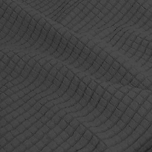 Easy-Going Couch Cover, Stretch Sofa Cover with 3 Cushion Covers, Washable Spandex Jacquard Fabric, Elastic Furniture Protector for Pets, Kid (Large, Dark Gray)