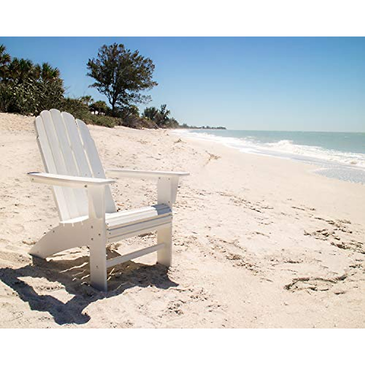 POLYWOOD AD600 Vineyard Curveback Adirondack Chair, Teak
