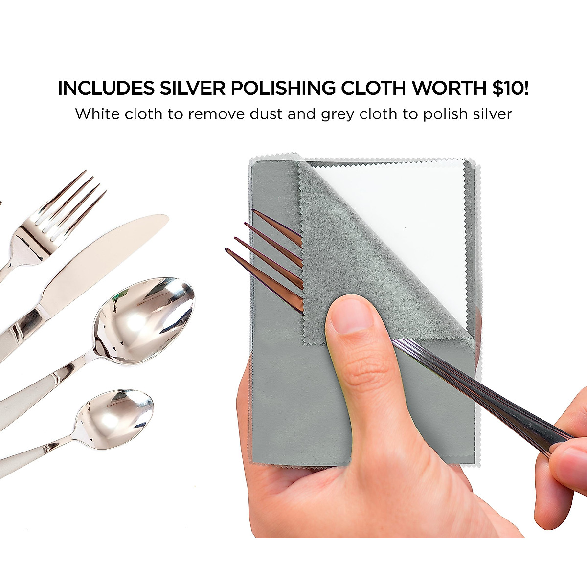 Silverware Storage Box Flatware Storage Case with Dual Tone Wooden Finish Drawer and Tarnish Proof Felt Lining to Store Sterling Silver Ware Cutlery Sets 15x11 Inch Size Service for 14