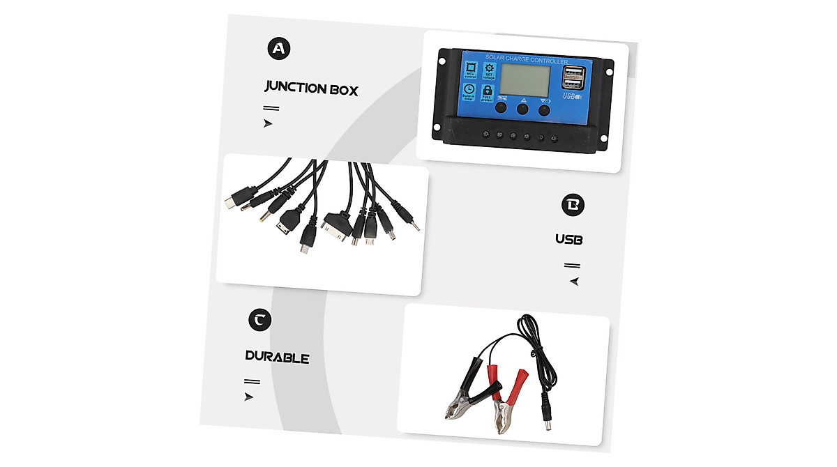 2 Sets Solar Panel Controller for Efficient Charging