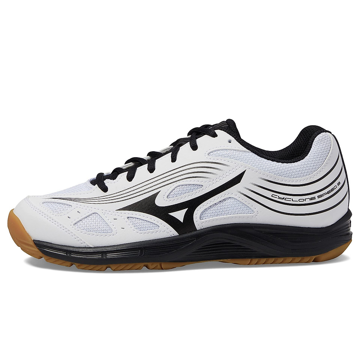 Mizuno womens Cyclone Speed 3 Volleyball Shoe, White/Black, 8 US