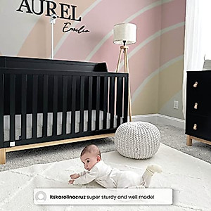 GAP babyGap Oxford 6-in-1 Convertible Crib - Greenguard Gold Certified, Bianca White/Natural