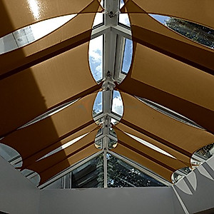 TANG Sunshades Depot Brown 8’x8’ Square UV Block Sun Shade Sail Perfect for Outdoor Patio Garden Pergola Gazebo Canopy Dock Deck Playground Preschool Heavy Duty 180 GSM Customize Made Size