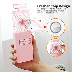 seOSTO Mini Portable Fan Rechargeable,Battery Powered Fan,Handheld Fan With 3 Speeds Electric Fan For Girls Woman Office School Working Home