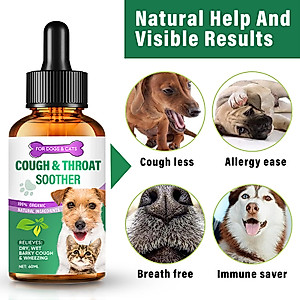 Dog Cough Treatment, Dog Allergy Relief Supplement for Suppress Allergy, Dry, Wet & Barky Cough for Dogs