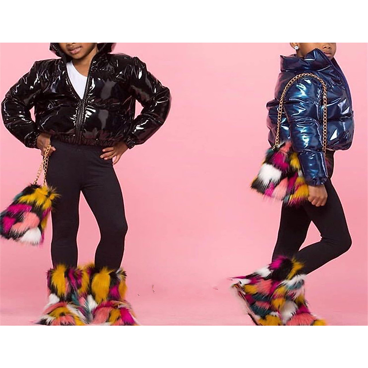 AMEBELLE Toddler Baby Girl Boy Unisex Warm Stand Collar Lightweight Zip Up Down Jacket Coats(1672-Black-6/7Y)