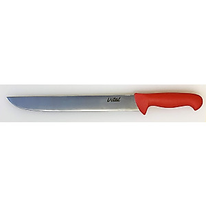 VITAL PROVISIONS Professional Butcher Knife 12 Inch High Carbon Stainless Steel Butcher Knife