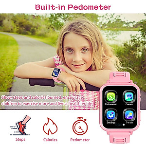 METYYP Smart Watch for Kids,Kids with 24 Puzzle Games Dual Cameras Pedometer 1.54inch HD Touch Screen Music Alarm Clock Video Recorder Flashlight,Kids Watches Toys Birthday Gift for Age 3-12