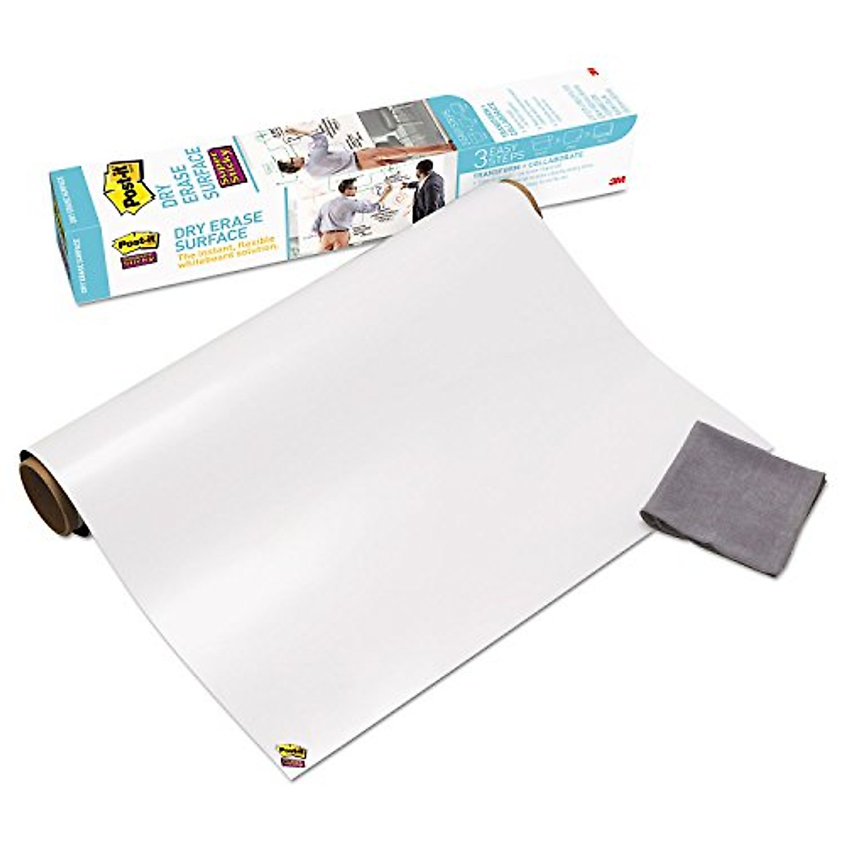 Post-It Def3x2 Dry Erase Surface with Adhesive Backing, 36-Inch X 24-Inch, White