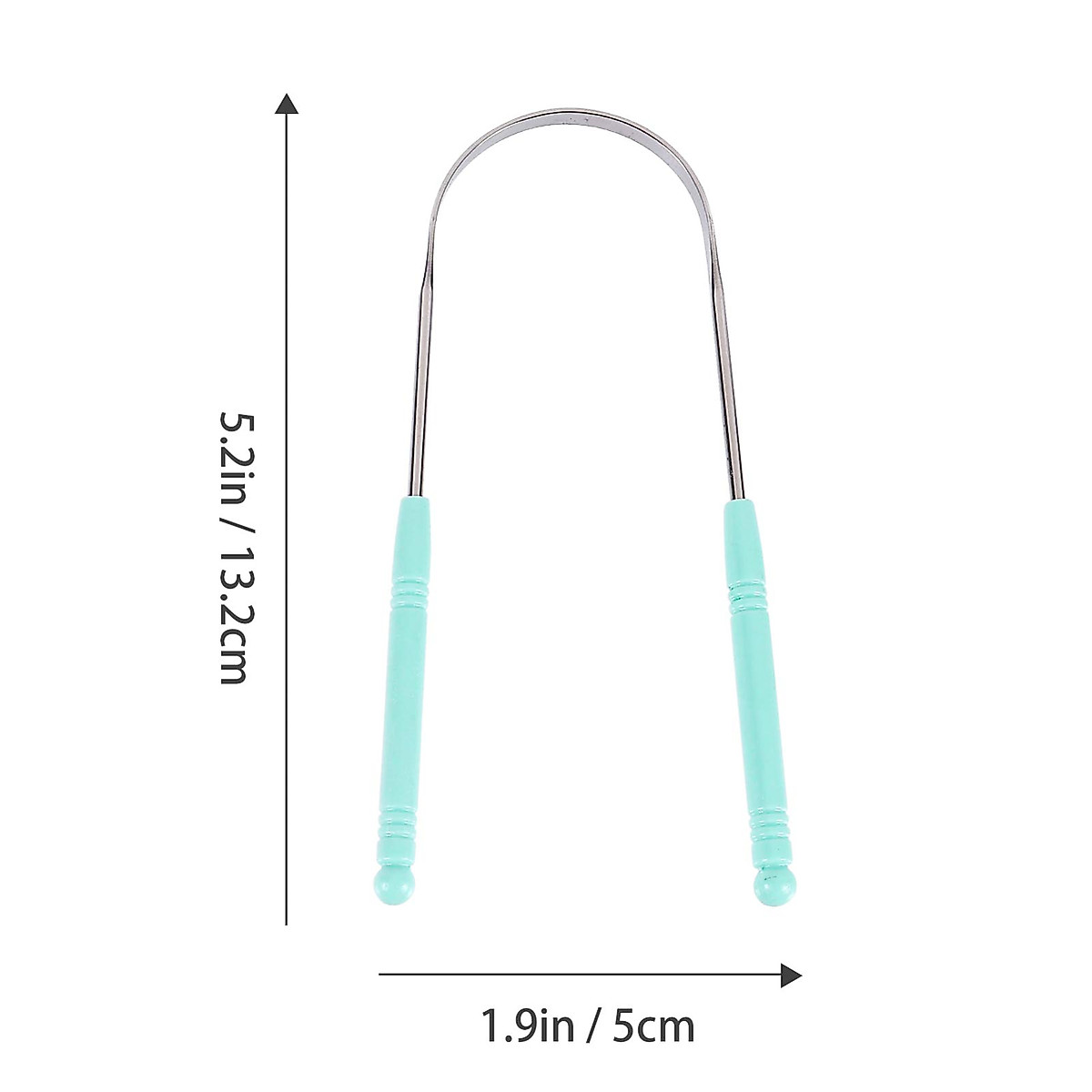 Healifty 4pcs Oral Tongue Scraper Stainless Steel Reusable Tongue Scraper Bad Breath Cleaner U Shaped Tongue Odor Eliminator Tongue Cleaning Tool for Adults Children