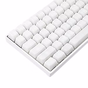 YMDK 120 Keys ABS ANSI ISO 1.5mm Blank Milk Fog OEM Profile Shine Through Keycap for MX Mechanical Keyboard RGB GK61 96 84 68 108 87