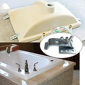 Sink Clips Undermount Kitchen Sink Clips, Epoxy Undermount Sink Brackets Supports for Bathroom Kitchen 10 Pack Kit