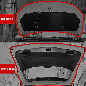 Car Weather Stripping,Universal Self Adhesive Auto Door Rubber Draft Seal Strip,Car Window Door Engine Cover Noise Insulation(47/100 Inch Wide X 2/5 Inch Thick X 33 Feet Long)