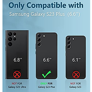 FNTCASE for Samsung Galaxy S23-Plus Case: Heavy Duty Rugged Shockproof Protective Cover with Belt-Clip Holster & Kickstand | Military Grade Protection Durable Phone Case for Galaxy S23 Plus Black