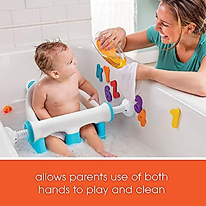 Summer My Bath Seat for Sit-Up Baby Bathing, Backrest for Assisted Sitting, Easy Setup & Storage, Aqua