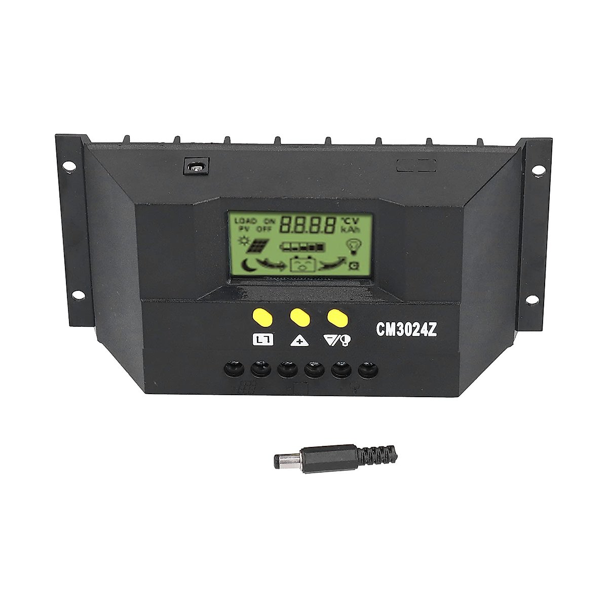 PWM Solar Charge Controller CM3024Z, CM3024Z Solar Charge Controller with LCD Display, Light Control + Delay Control Solar Controller, Compatible with 12V 24V(#3)