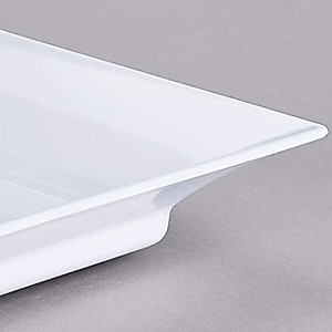 G.E.T. ML-242-W White 28" x 16" Rectangular Tray, Break Resistant Dishwasher Safe Melamine Plastic, Siciliano Collection