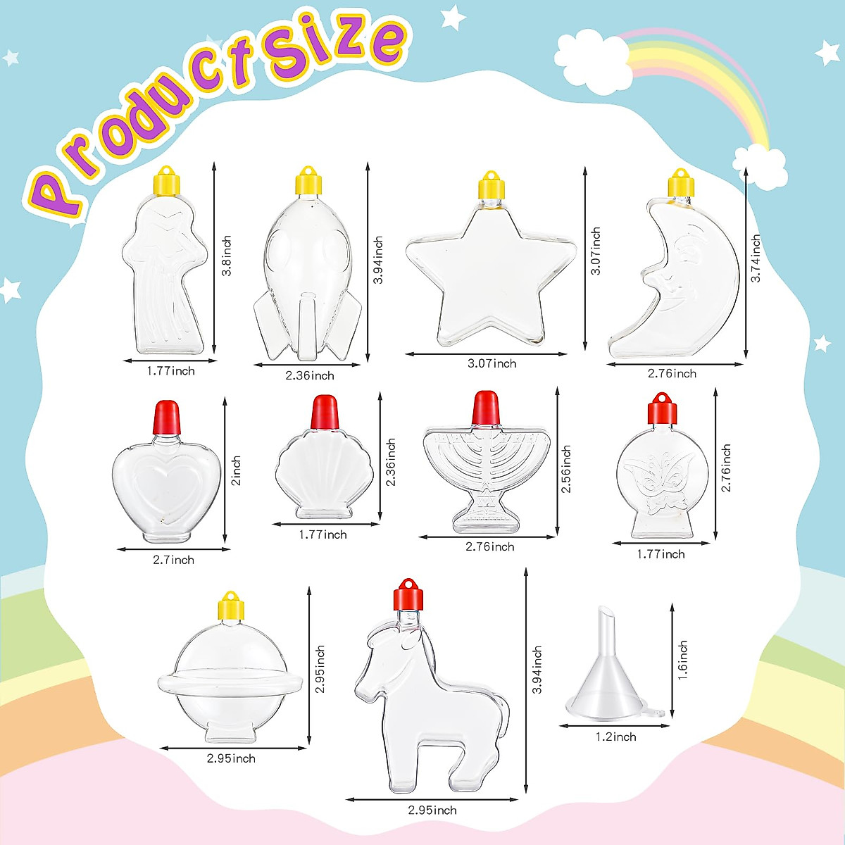 Uiifan 200 Pcs Sand Art Bottle Necklaces Bulk Sand Art Craft Kits for Kids Sand Art Containers for Crafts Supplies Fun Collection Bottles for DIY Art Activity Group with Plastic Funnels