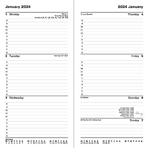 Letts Classic Slim week to view with appointments and planners 2024 diary - burgundy