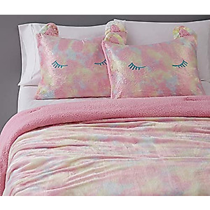 My World Rainbow Sweetie 2-Piece Comforter Set, Multi, Twin XL, Pink Tie Die