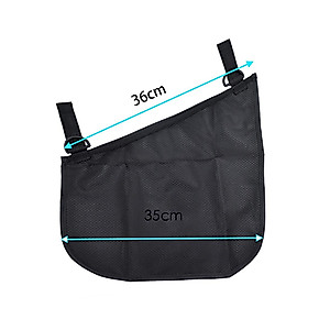 2 Pack Universal Side Sling Stroller Mesh Cargo Net and Organizer, Extra Stroller Storage Space, Non-Slip and Adjustable Straps