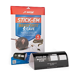 JT Eaton 188-4 Stick-Em Bigfoot Cave Glue Trap for Rodents, Snakes, and Other Pests (Case of 12)