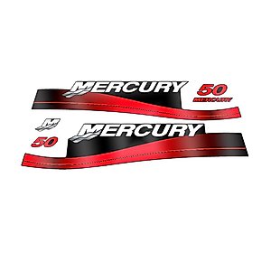 Mercury Outboards 50 (1999-2004) Outboard Compatible Replacement Decal (Sticker) Set