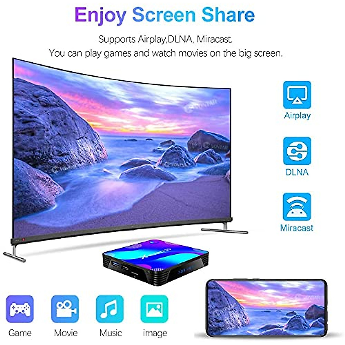 Android 11.0 TV Box X88 Pro 10 Quad Core 2GB RAM 16GB ROM BT4.2 Dual WiFi 2.4G/5.8GHZ YouTube 4K 3D USB 3.0 Smart Home Set Top Box