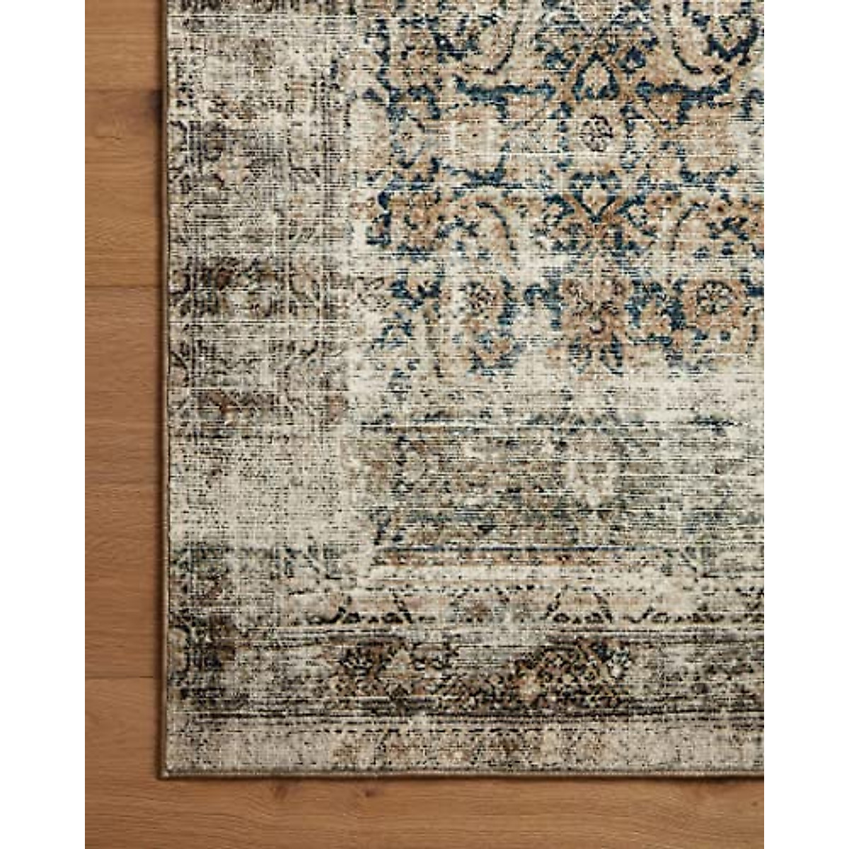 Loloi Amber Lewis x Morgan Collection MOG-02 Navy/Sand, Traditional 2' x 3'-6" Rectangle Accent Rug feat. CloudPile™