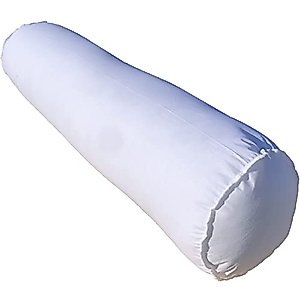 Pillowflex Bolster Pillow - 6"x 36" - Plush Polyester-Filled Insert for Decorative Shams - Comes in a Poly-Cotton Shell - Odorless, Lint and Dust-Free, No Lumps Stuffing for Pillows (White, Round)