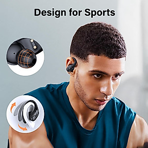 Wireless Earbuds Bluetooth Headphones 70hrs Playback Ear Buds IPX7 Waterproof Wireless Charging Case & Dual Power Display Over-Ear Stereo Bass Earphones with Earhooks for Sports/Workout/Running