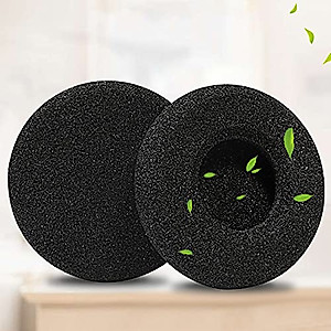 [10 Packs] Foam Ear Cushion Cover,2.3inch/60mm Foam Earpads Ear Pad Cushion Cover,Universal Replacement Durable Lightweight Black Windshield Headphones Noise Prevention Ear Cap Ear Pad Cover Black
