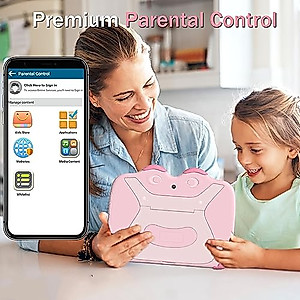 YINOCHE Kids Tablet 10 inch Android Tablet for Kids 64GB Toddler Tablet with Case WiFi Children's Tablets with Dual Camera Touch Screen Kids Apps Installed Tablet for Toddlers Netflix YouTube (Pink)