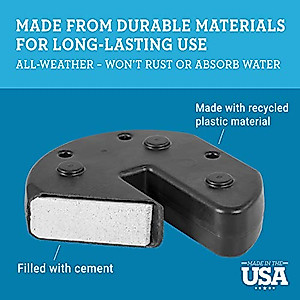 US Weight Tailgater Canopy Weights with No-Pinch Design for Easy, Safe Installation, and Removal to Secure Tents, Canopies, and Umbrellas at Outdoor Events