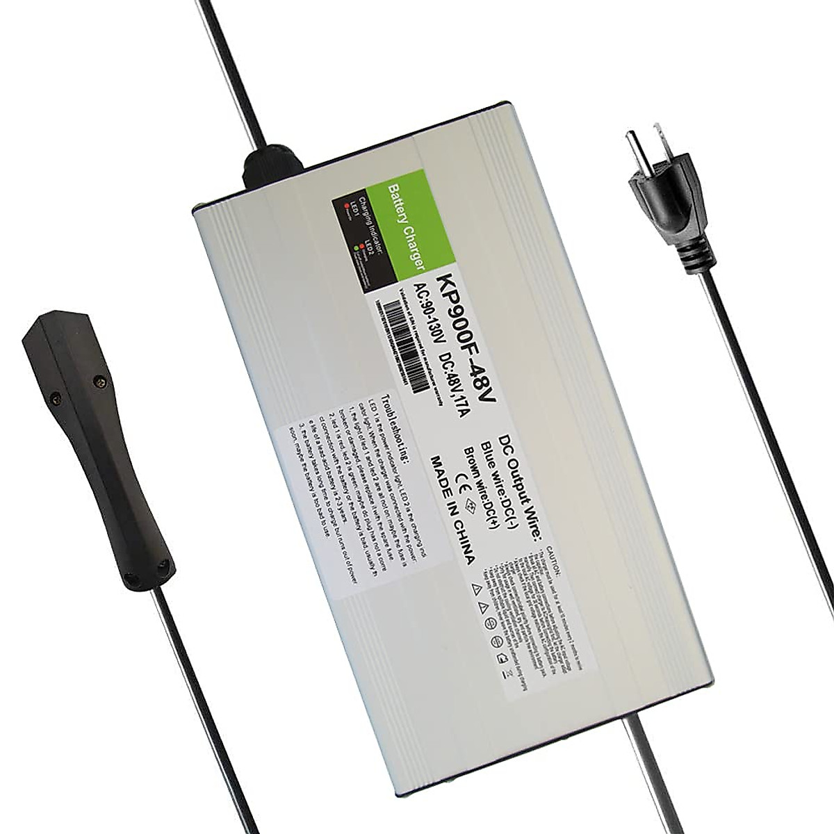 aunstarwei 48V 17A RXV Golf Cart Battery Charger for Ez-Go EZgo TXT with RXV Plug 3 Prong Connector