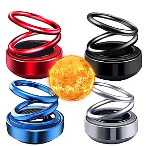 2025 New Portable Kinetic Molecular Heater, Solar Rotating Double Ring Suspension Car Aromatherapy Ornament, Portable Kinetics Heater For Car Kinetics Molecular (4Pcs)