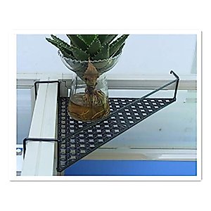 Cumuiu Office Cubicle Floating Corner Shelf Iron Wire Desk Sundries Storage Rack Office Cubicles Hanging Corner Shelf Corner Hanging Shelf Iron Shelf (Fit 1.9inch Thick Cubical Wall)