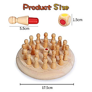 Wooden Memory Match Stick Chess Game, Color Memory Chess, Funny Block Board Game, Parent-Child Interaction Toy, Educational Intelligent Games Logic Braintease Toys for Boys and Girls Age 3 and Up