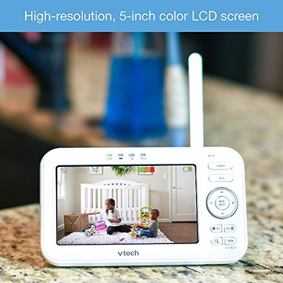 VTech VM351 Video Baby Monitor with Interchangeable Wide-Angle Optical Lens and Standard Optical Lens