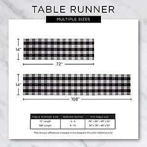 DII Buffalo Check Collection, Classic Farmhouse Table Runner, 14x72, Pink & White