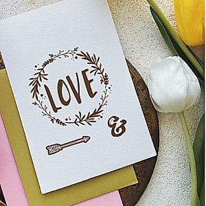 BOOLOOEN Silk Screen Stencil, Reusable Self-Adhesive Stencil for on Wood, Chalkboard, Home Decor, 8.5'' x 8.5''.