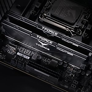 TEAMGROUP T-Force Vulcan Alpha DDR5 Ram 32GB Kit (2x16GB) 6000MHz (PC5-48000) CL38 Desktop Memory Module Ram (Black) AMD Optimized Memory - FLABD532G6000HC38ADC01