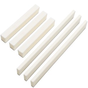 3 Set DIY Bone Guitar Bridge Blank Nut Saddle Compatible for Electric Bass Acoustic Classical Guitar Mandolin Banjo Ukulele (Saddlex3+Nutx3)